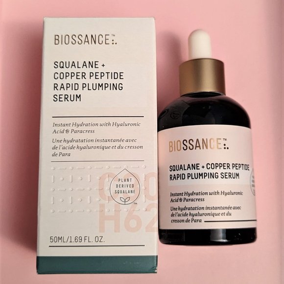 Biossance | Skincare | Biossance Squalane And Copper Peptide Rapid Plumping Serum Full Size Nib ...
